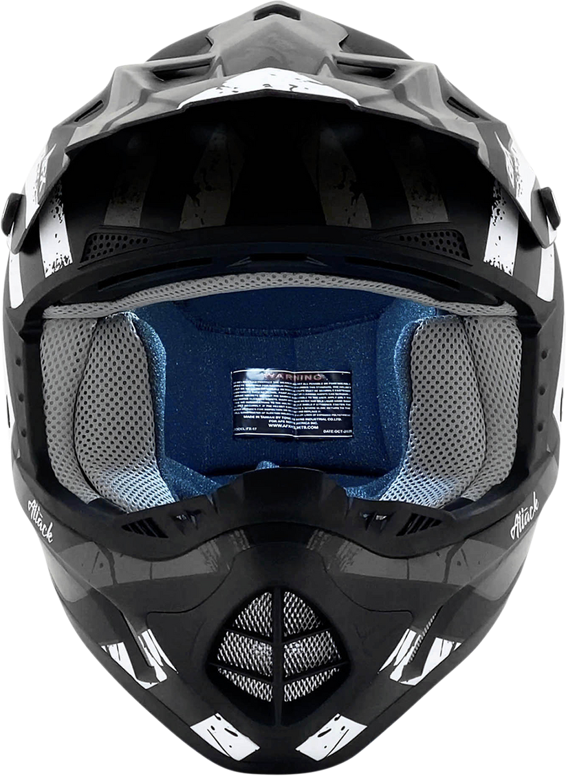 AFX FX-17 Helmet - Attack - Matte Black/Silver - XL 0110-7146 – Piston ...