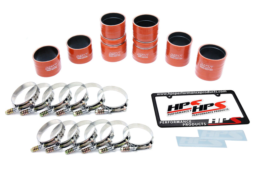 HPS High Temp Reinforced Silicone Intercooler Hose Boots Kit Ford 2000 ...
