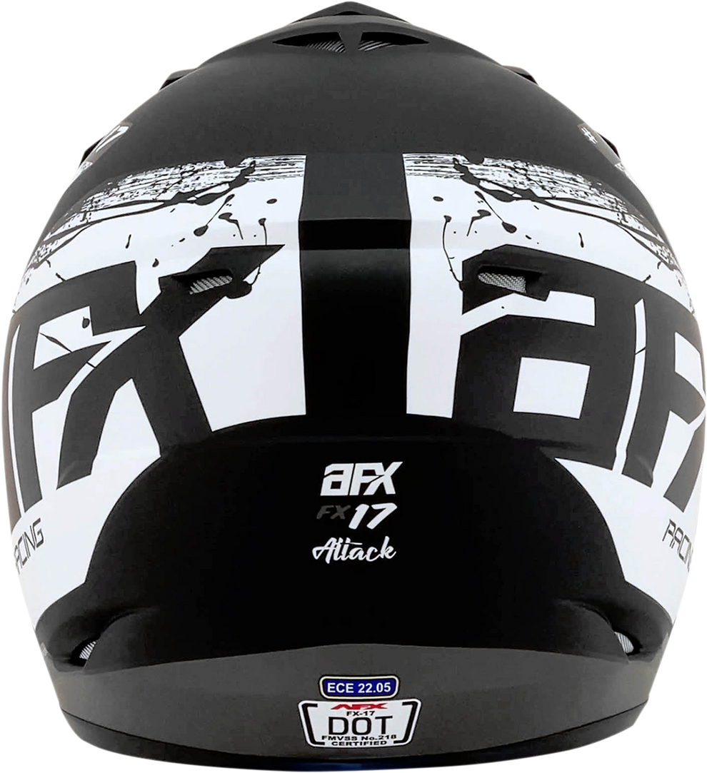 AFX FX-17 Helmet - Attack - Matte Black/Silver - XL 0110-7146 – Piston ...