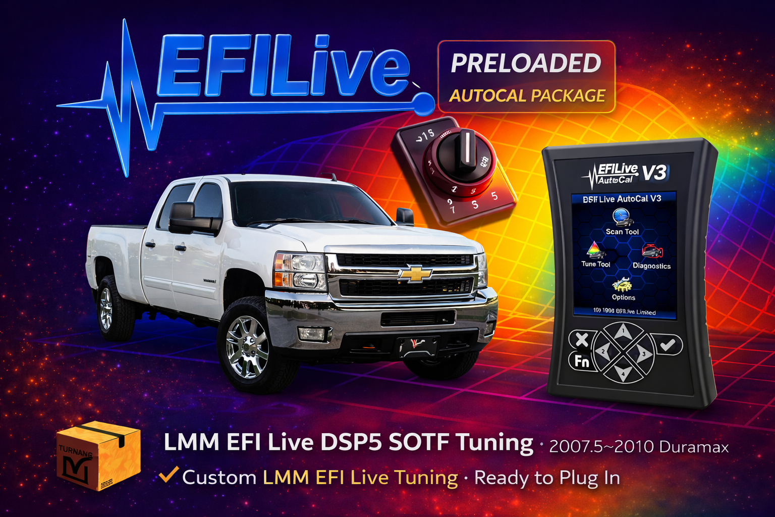 LMM Duramax EFI Live Tuning — Preloaded AutoCal V3 Package (2007.5–201 ...